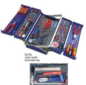 SET.EL1M1281 - Basic Electrician Tool Set in Cantilever Box; 44Pc ...