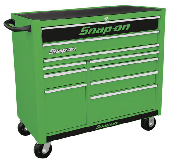 KRA2210KZUES-B-WO - Wide 10Drw Roll Cab; Extreme Green with PVC Trims ...