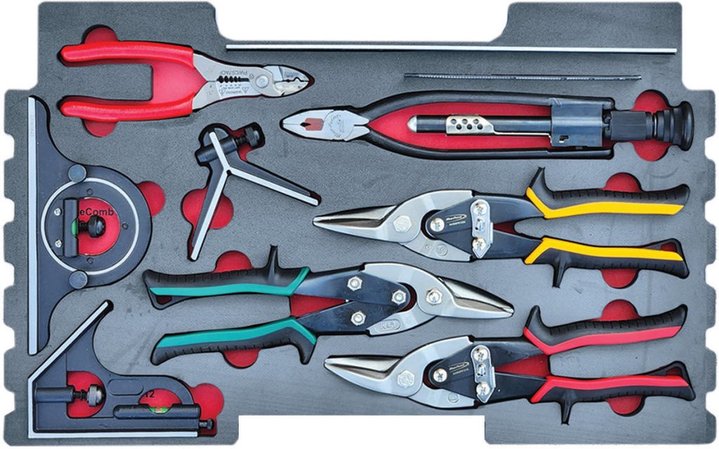 MOD.390SR43F - Pliers, Aviation Snips, Measuring Set; 7Pc (for KMC box ...